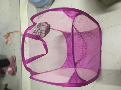 China Polyester Foldable Collapsible pop up hamper bags baskets with handle laundry baskets for sale