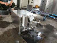 China Polish Mirror Polished 20L/H Mini Scale Milk Homogenizer for Small Batch Processing for sale