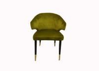 China Backrest Wrought Iron Upholstered Dining Chairs for sale