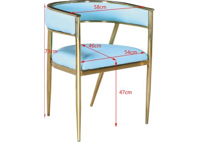 中国 現代家具54cm 73cmのArmrestの擬似革食事の椅子 販売のため