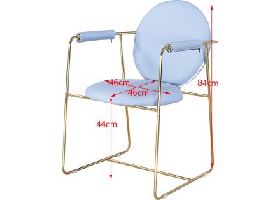 中国 椅子を食事する人間工学的の46cm 84cmののどの革金属 販売のため