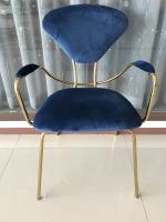 China Backrest Wrought Iron Dining Chair for sale