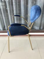China Backrest Wrought Iron Dining Chair for sale