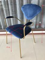 China Backrest Wrought Iron Dining Chair for sale