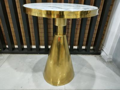 Cina Tavolino da salotto di marmo casuale di acciaio inossidabile in vendita