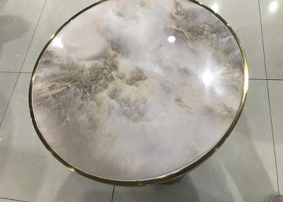 Cina Tavolino da salotto di marmo antiurto di acciaio inossidabile di 60cm in vendita