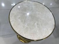 China 60cm White Marble Top Side Table for sale