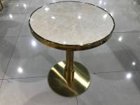 China 60cm White Marble Top Side Table for sale