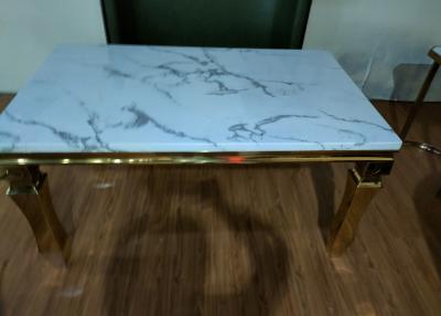 中国 居間900mmの錬鉄の大理石のテーブル 販売のため