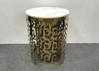 China Metal Frame 50cm Marble Table Top Coffee Table for sale