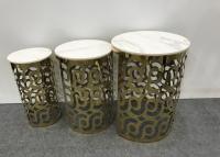 China Metal Frame 50cm Marble Table Top Coffee Table for sale