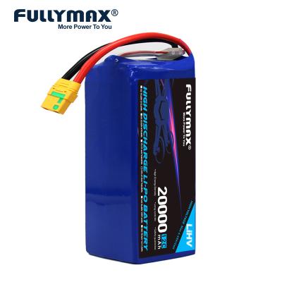 China 12cell 20000mAh Lipo Batterij Energie Dichtheid Hoge Lithium Polymeer Batterij Voor Drone 47.04V 12C Te koop