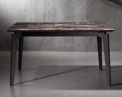 China Casa Moderna Conjunto de Mesa de Jantar de Pedra Sinterizada Mobiliário Com Cadeiras à venda