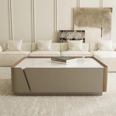 China modern square coffee table set luxury coffee table for sale