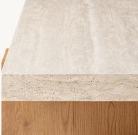 China Modern Square Coffee Table Set 1300x700x450mm Stainless Steel Sintered Stone for sale