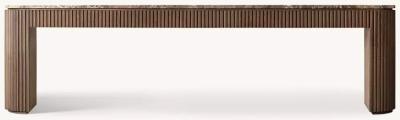 China Modern Bedroom Walnut Console Table With Roller Shutter Cabinet à venda