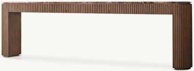 China Modern Bedroom Walnut Console Table With Roller Shutter Cabinet à venda