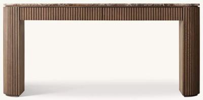 China Modern Bedroom Walnut Console Table With Roller Shutter Cabinet à venda