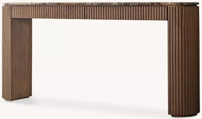 China Modern Bedroom Walnut Console Table With Roller Shutter Cabinet à venda