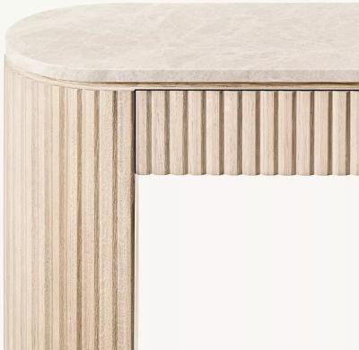 China Modern Bedroom Walnut Console Table With Roller Shutter Cabinet à venda