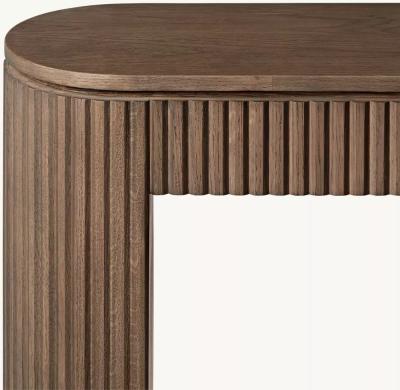 China Modern Bedroom Walnut Console Table With Roller Shutter Cabinet à venda