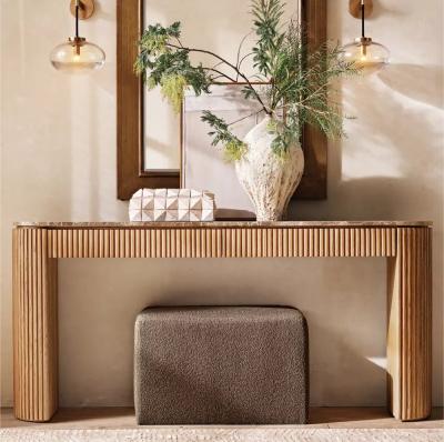 China Modern Bedroom Walnut Console Table With Roller Shutter Cabinet à venda