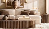 China Modern Square Coffee Table Set 1300x700x450mm Stainless Steel Sintered Stone for sale