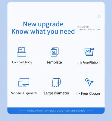 Chine Thermal printer High Efficiency mini size 203dpi USB Bluetooth direct thermal label printer à vendre