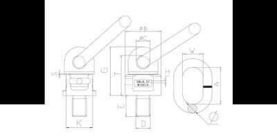 China Verbeter uw rigging met 5.3T gesmeed D-ring rigging hardware zonder veer optioneel Te koop