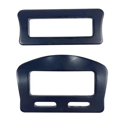 Cina Cinturatura di acciaio ricoperto di zinco nero, con guinzaglio di scorrere rettangolare per accessori di cintura di sicurezza in vendita