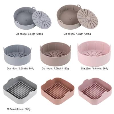 China Square Food Grade Silicone Pot Liners for Ninjas Dual Air Fryer Reusable and No Stick for sale