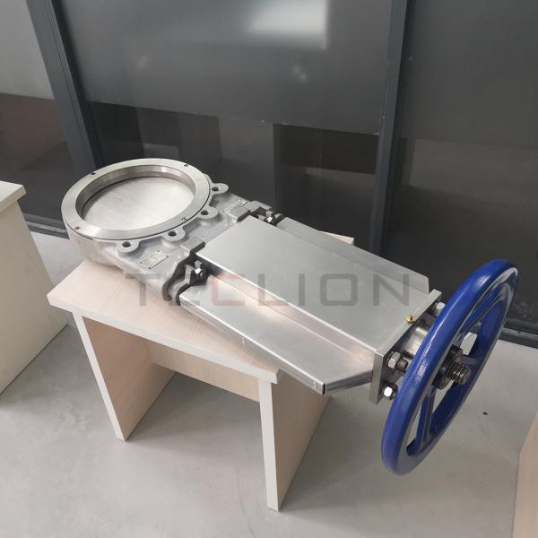Quality PN10 PN16 Slide Gate Pneumatic Air Operated Gate Valve Handwheel Resilient for sale