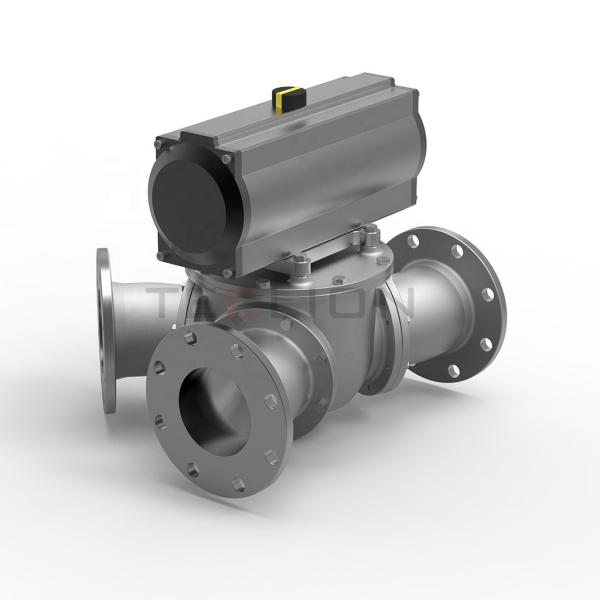 Quality Stainless Steel Powder Gravity Pneumatic Diverter Valve 3 Way 73KG for sale