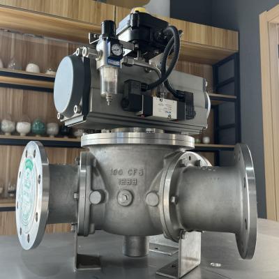 中国 単チャンネル粉末粒子の輸送用気圧球型ディバーターバルブ 販売のため