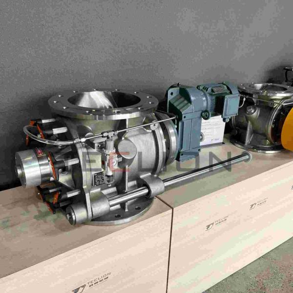 Quality Industrial 40cm Cement Rotary Feeder Pneumatic Valve 304SS Material Cleaning for sale