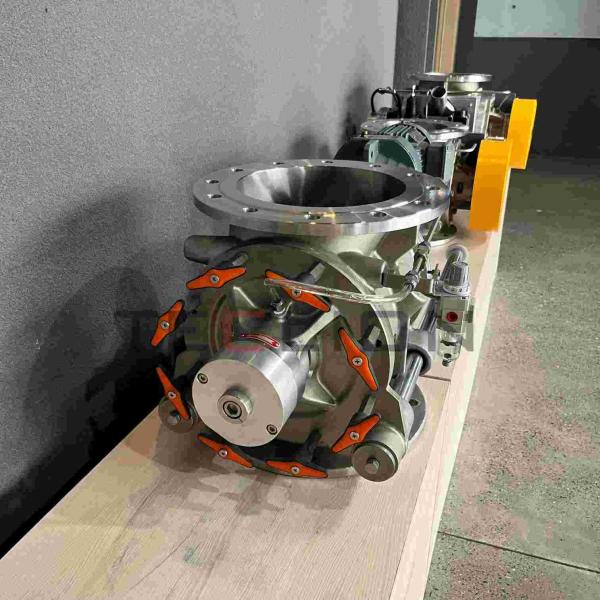 Quality Industrial 40cm Cement Rotary Feeder Pneumatic Valve 304SS Material Cleaning for sale