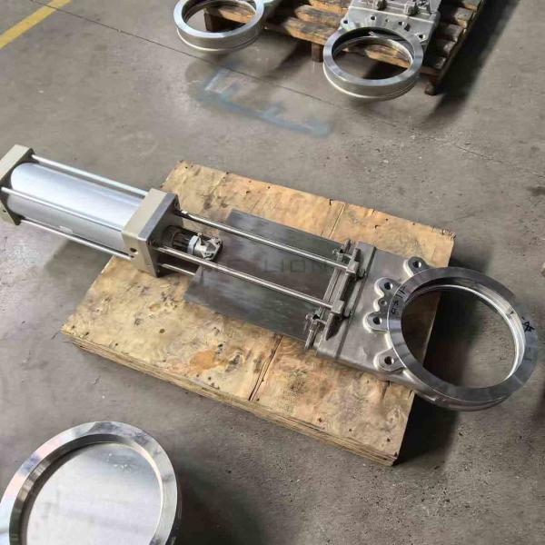 Quality Stainless Steel Knife Pneumatic Gate Valve Clamp Type for Powder Particle Material for sale