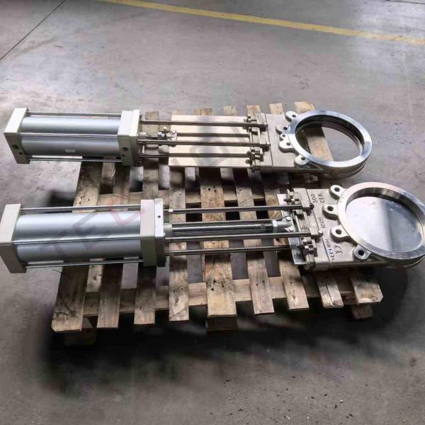 Quality Stainless Steel Knife Pneumatic Gate Valve Clamp Type for Powder Particle for sale