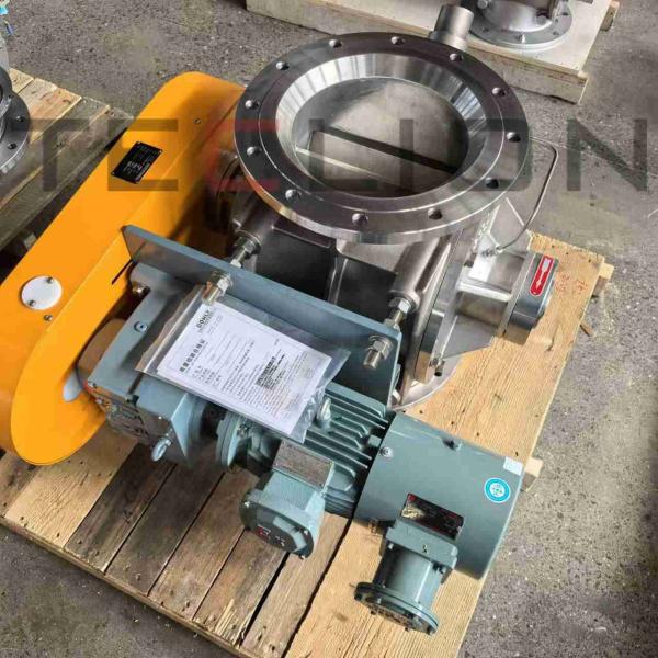 Quality 6L 304SS Stainless Steel Rotary Feeder Valve With Exhaust Hopper for sale