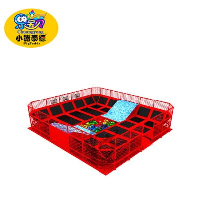 China Big Capacity Jump Trampoline Park With Safety Net Fire Resistance for sale