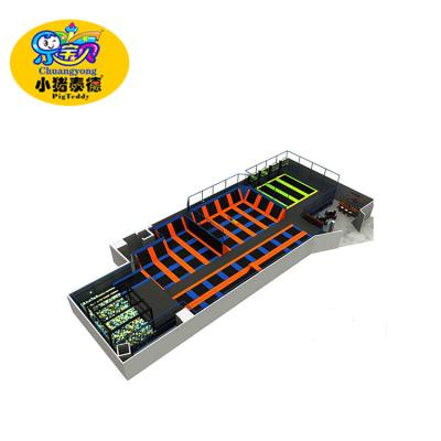 China Multifunction Adult Jump Trampoline Park High Capacity Anti - Crack for sale