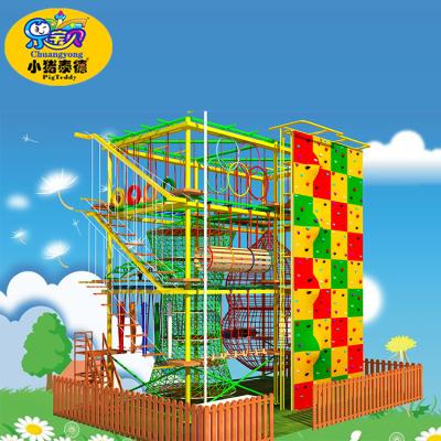 China Child Play Outdoor Playground Equipment High Ropes Adventure Course for sale