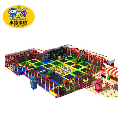 China Medium Sized Jump Trampoline Park Bungee Environmental Protection Non - Toxic for sale