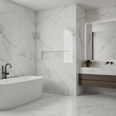 China Bathroom Suitable Marble Look Porcelain Tile Modern Style Providing Building Decoration Solution with Authentic Marble Effect and Robust Material for sale