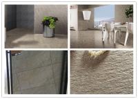 China Glazed Sandstone Ceramic Floor Tiles Concave Convex Pattern Surface 	Cement Look Porcelain Tile for sale