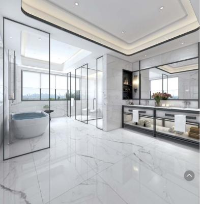 China Big Size Carrara Marble Look Ceramic Tile 300*1200 Mm Accurate Dimensions for sale