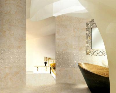China Discoloration Porcelain Marble Tile / Ceramic Wall Tile Strong Hardness for sale