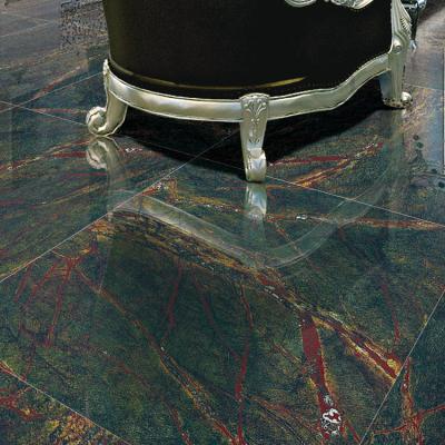Cina Mattonelle dell'interno verdi lucidate piene della porcellana di 800*800mm Italia in vendita