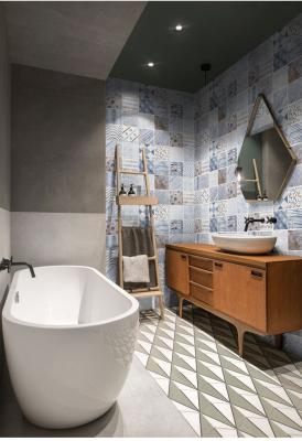 China Ceramic Floral Pattern Decorative Exterior 300*300mm Bathroom Wall Tile for sale