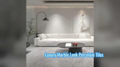 Premium Marble Look Porcelain Tiles Large Format Elegance